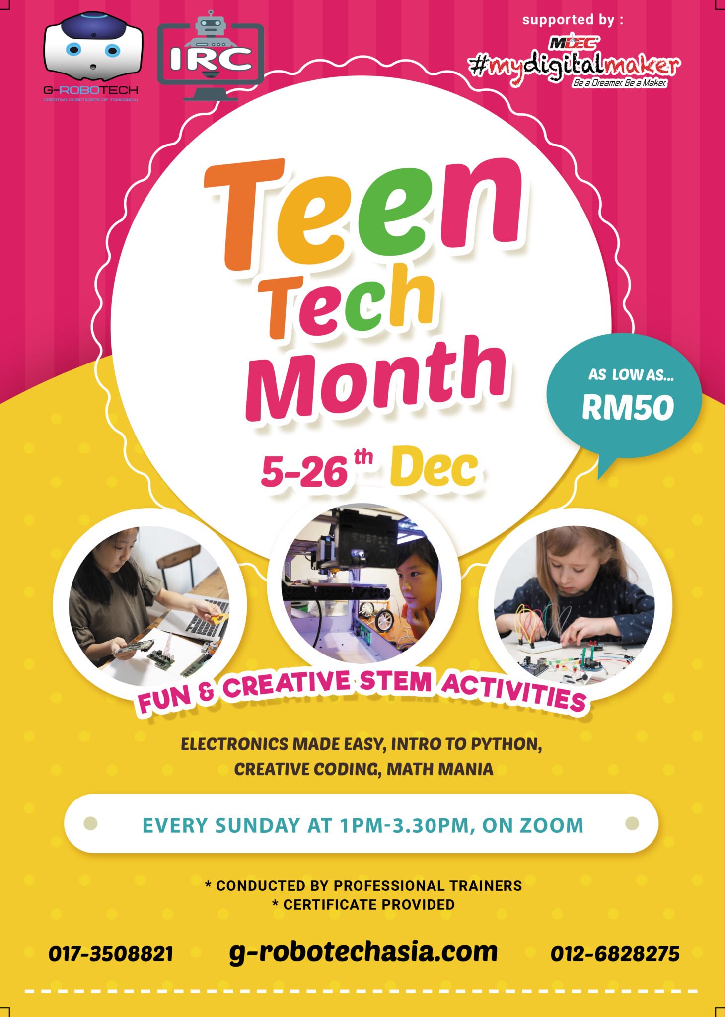 Teen Tech Month – Winter Camp 2021 – G-Robotech Academy